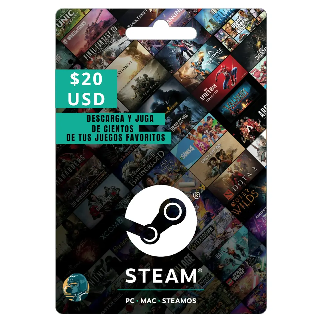 20$ Steam Gift Card - Only For Gamer